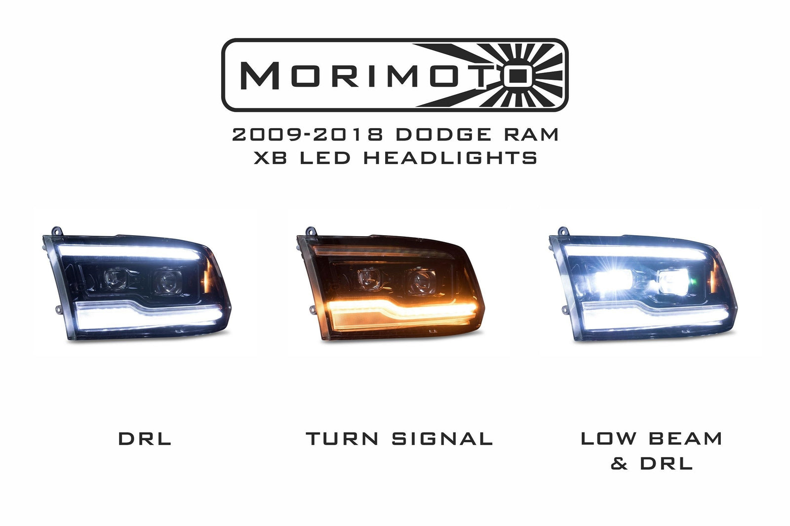 2009-2018 Dodge Ram: Morimoto XB LED Headlights (White DRL) – Late ...